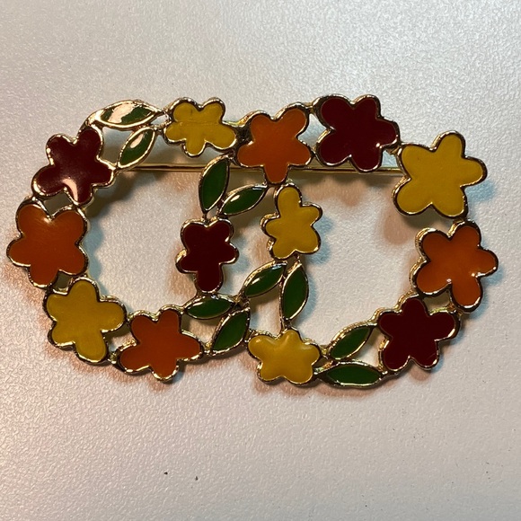 Coro | Jewelry | 3 For 5 Coro Vintage Enamel Fall Colored Flower ...